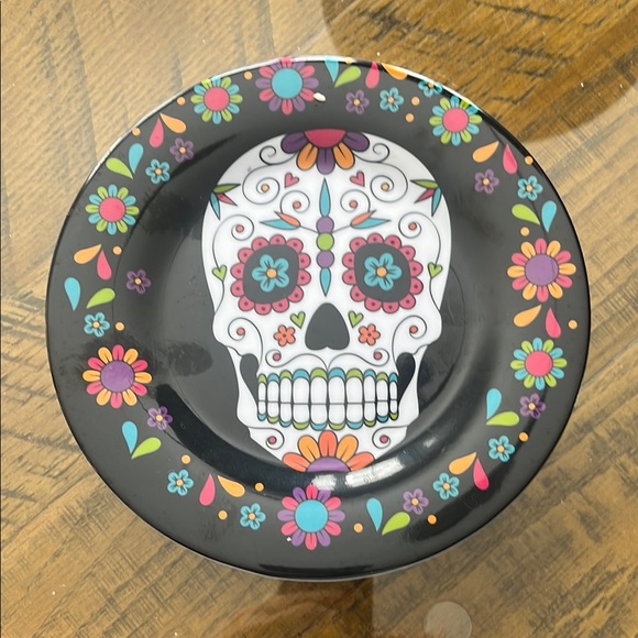 Dining | 1 Colorful Skull Plates Nwot | Poshmark